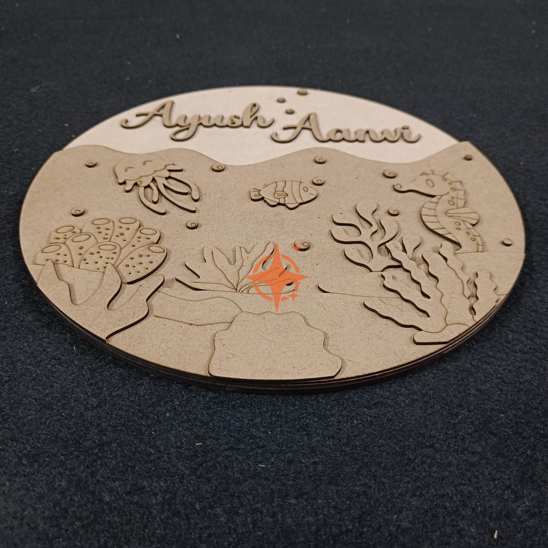 Kids Nameplate- Under Water Theme