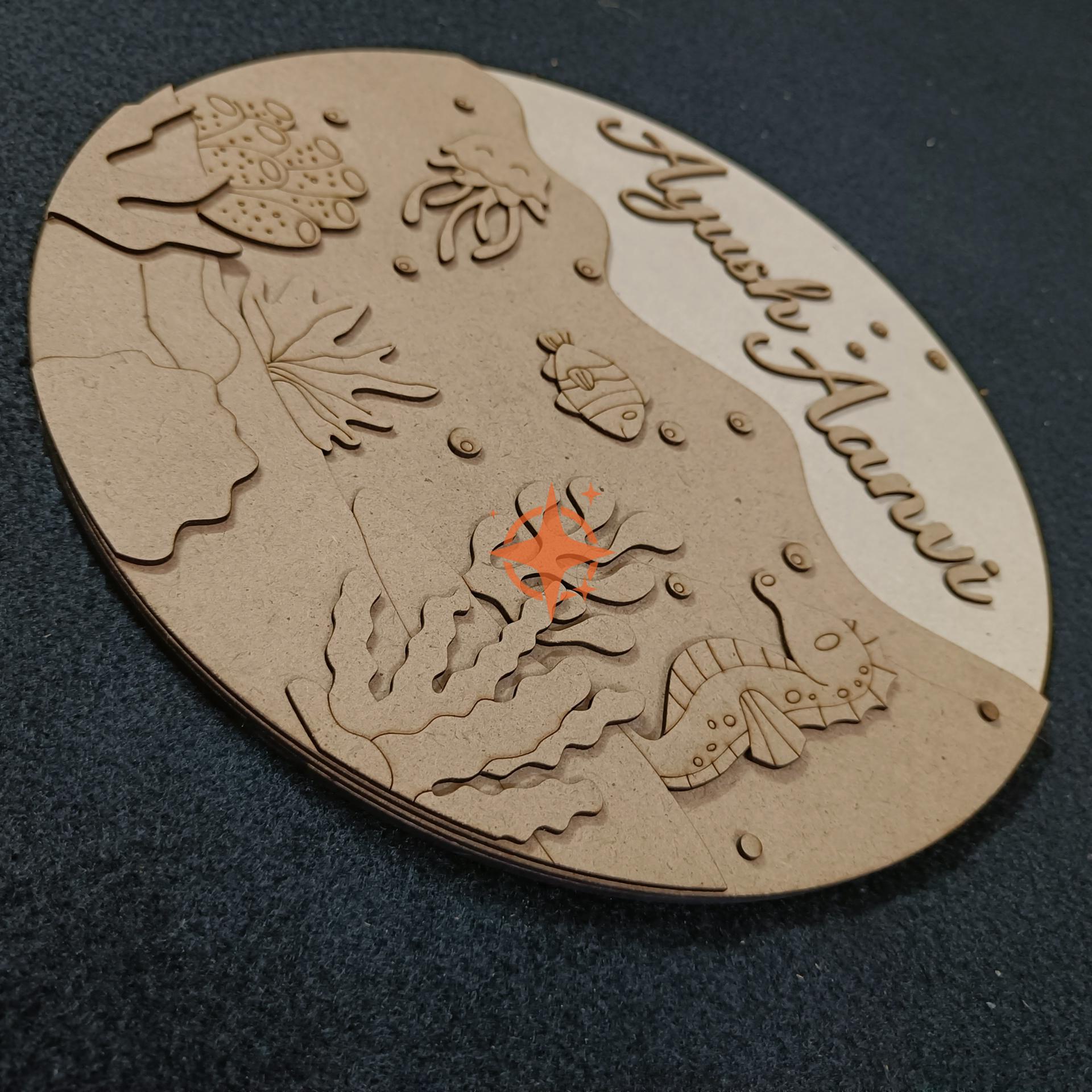 Kids Nameplate- Under Water Theme